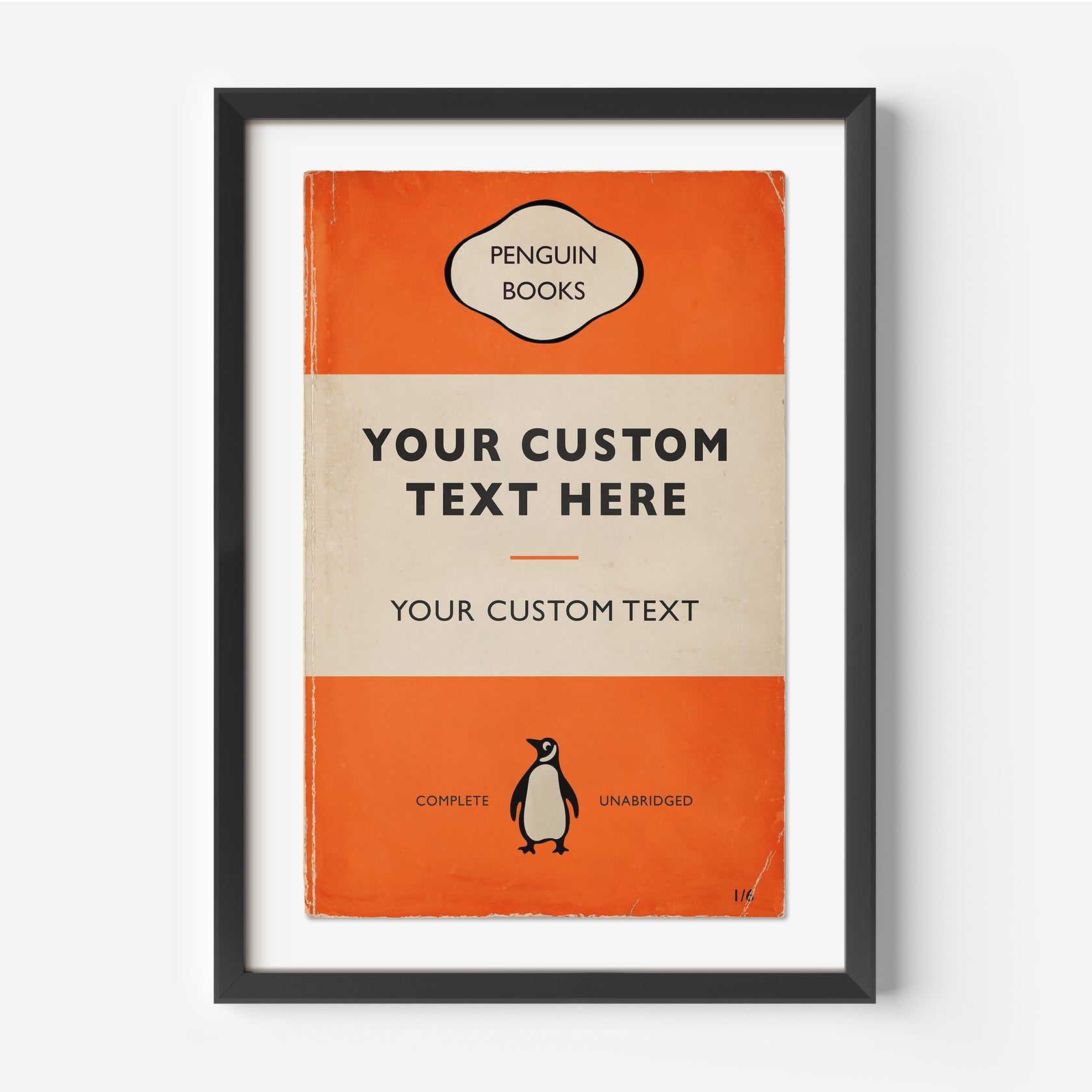 Personalised Penguin Book Cover Print – fuzztone prints
